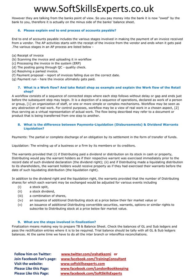 42 Accounts Payable Interview Questions and Answers