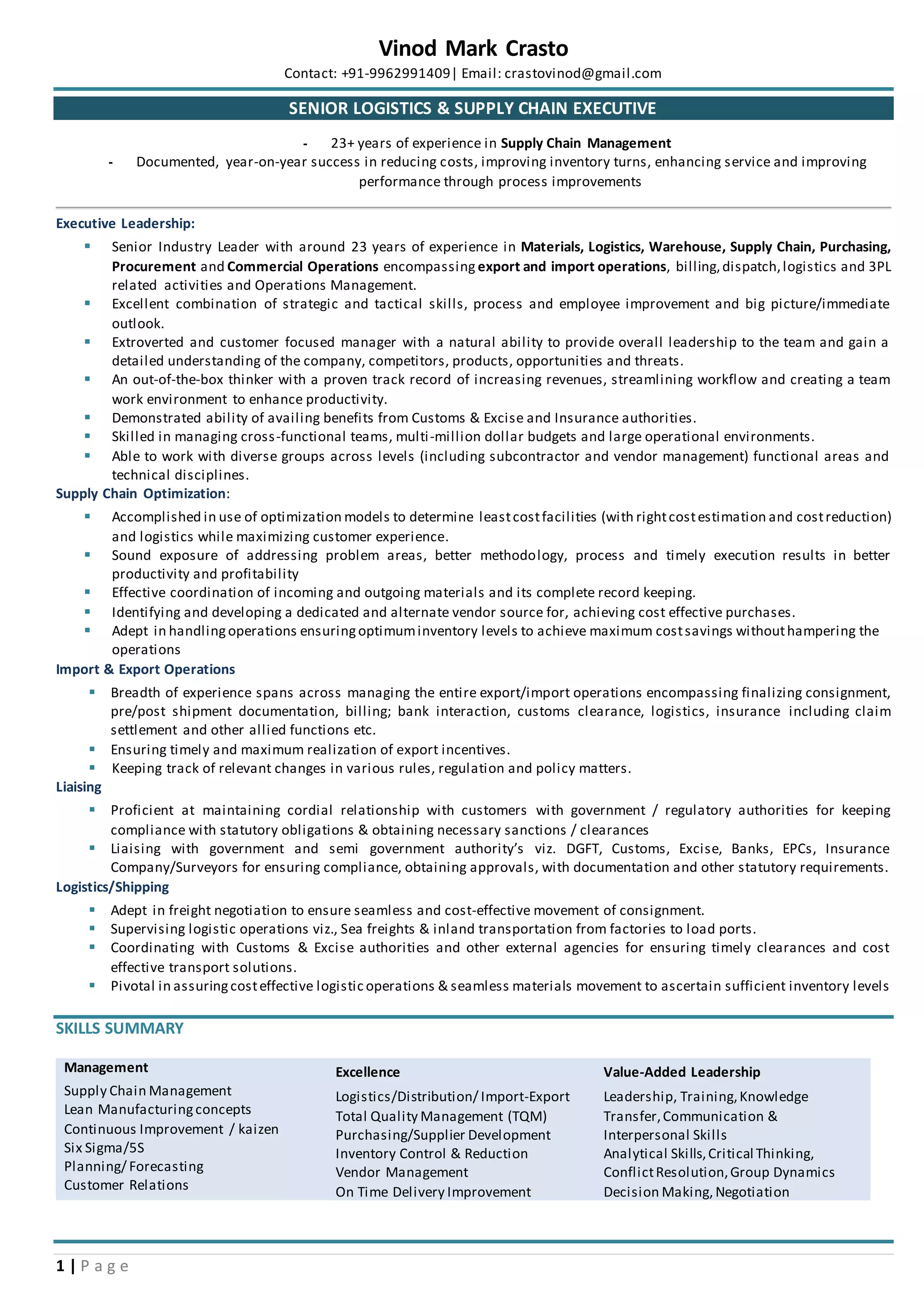 Vinod Resume- SCM rev001 (1) | DOCX