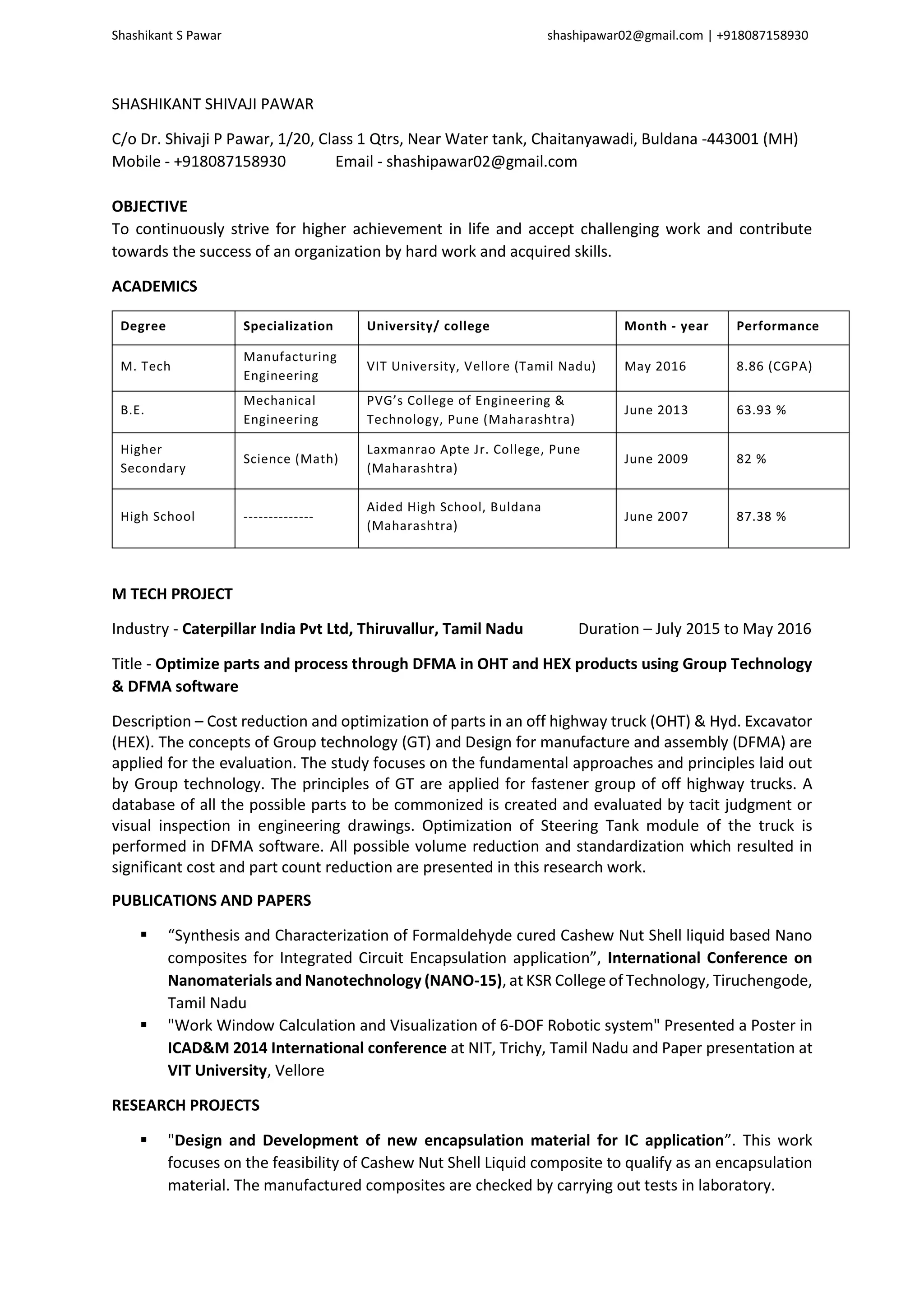 Resume_Shashikant | PDF