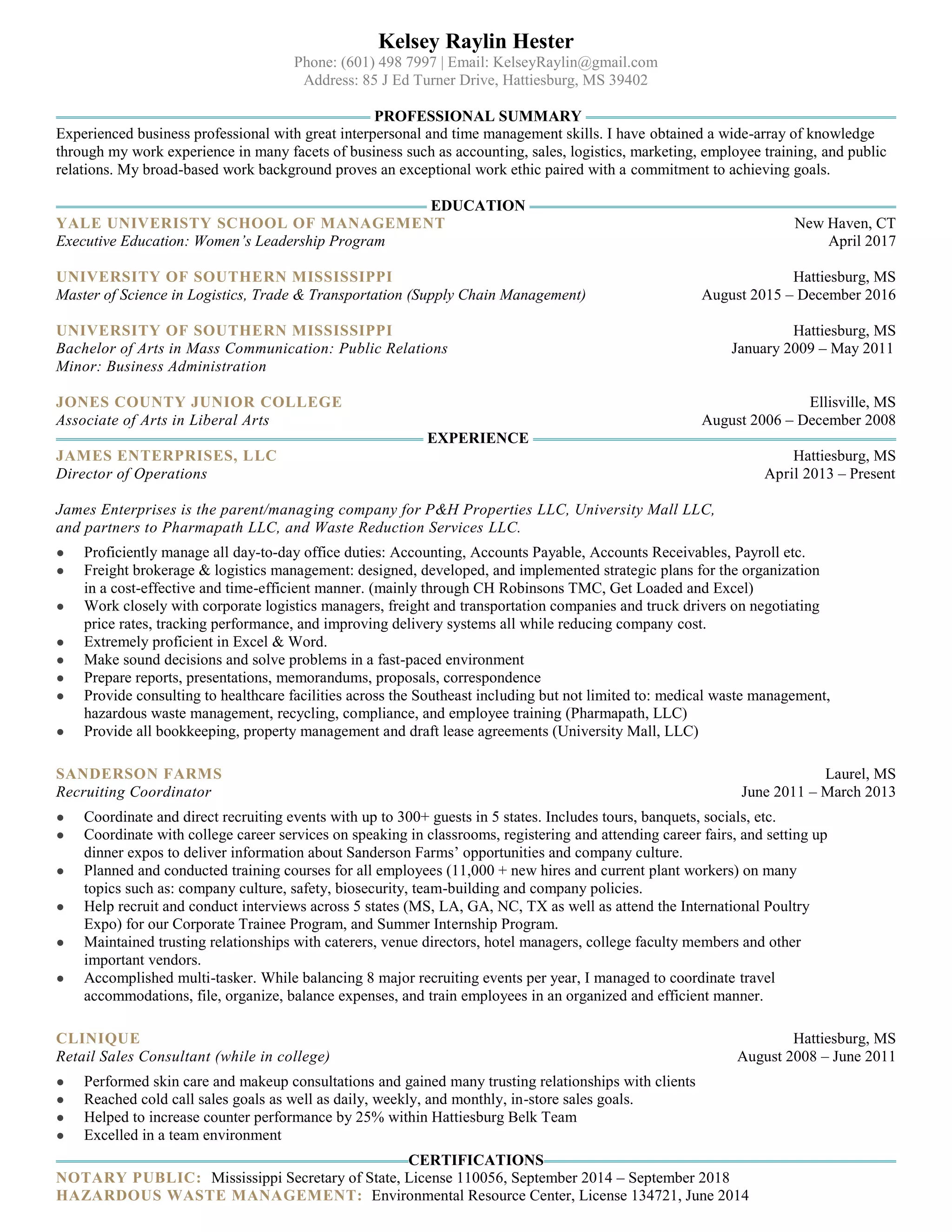 Kelsey Hester Resume | PDF