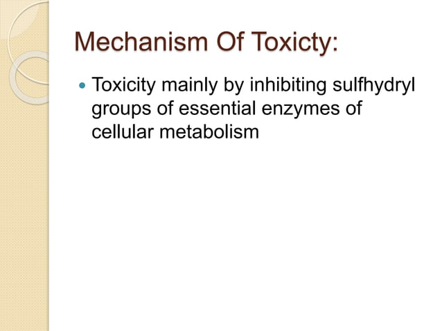 Arsenic and Lead Poisoning in Animals | PPTX