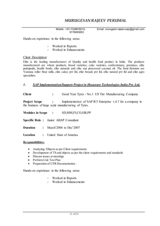 SAP ABAP_UI5_FIORI_Murugesan_Perumal | PDF