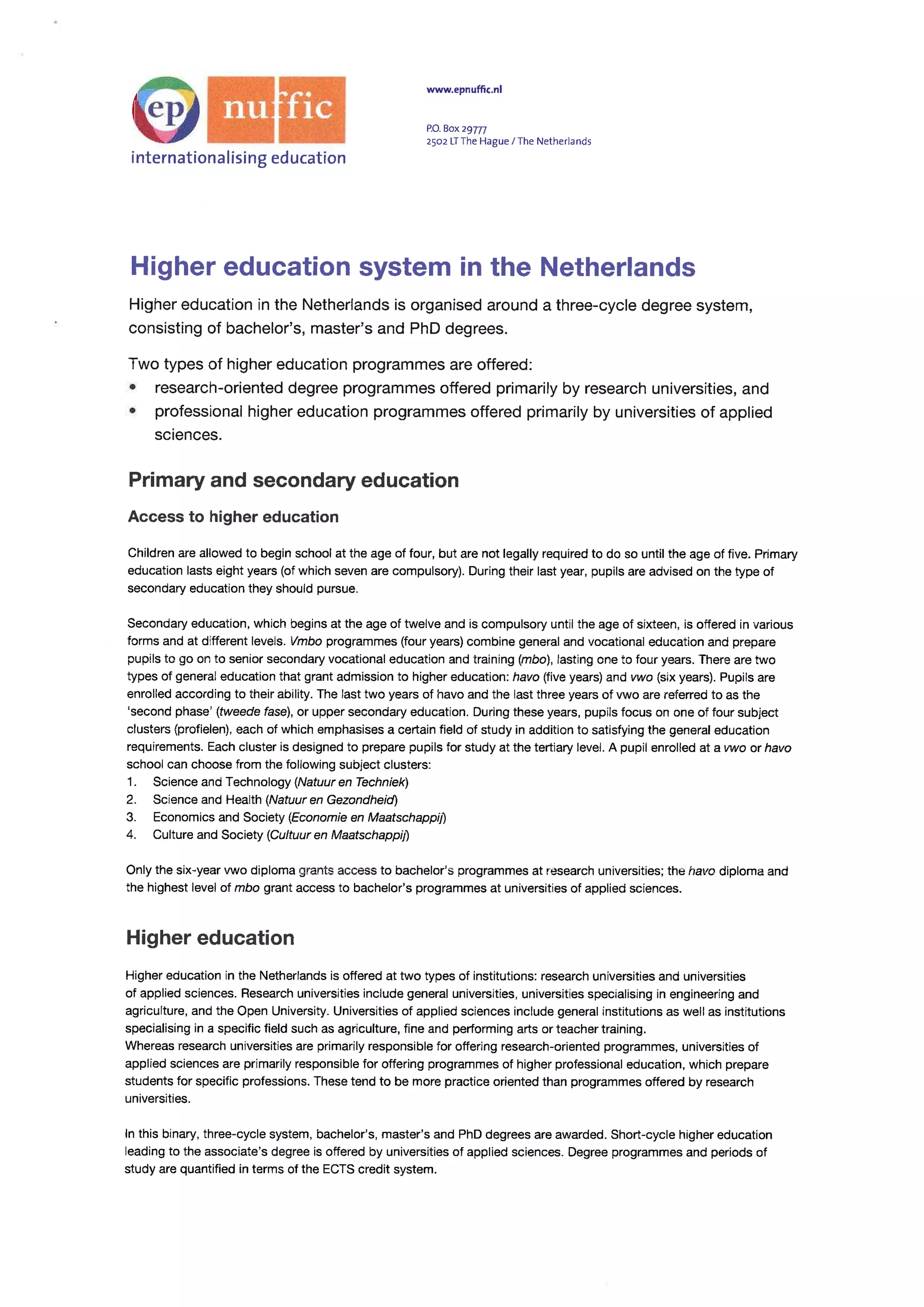 Dutch education system | PDF