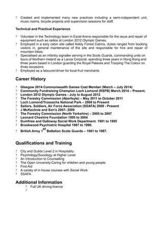 ALAN CRAIG Functional CV | RTF