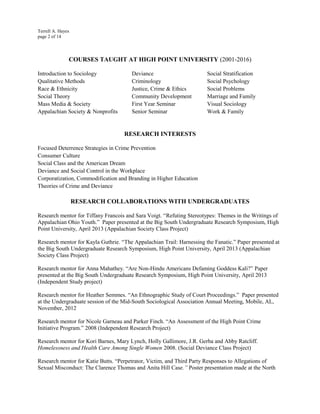 Terrell Hayes.CV.January2016 | PDF