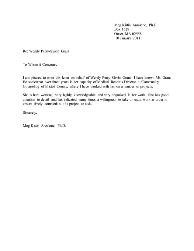 Reference Letter | DOCX