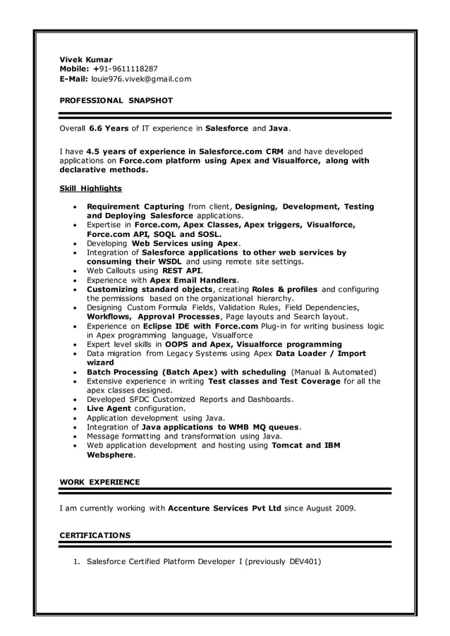 Vivek Kumar Salesforce Pdf