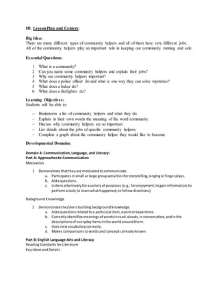Community Helpers Themed Unit | DOCX