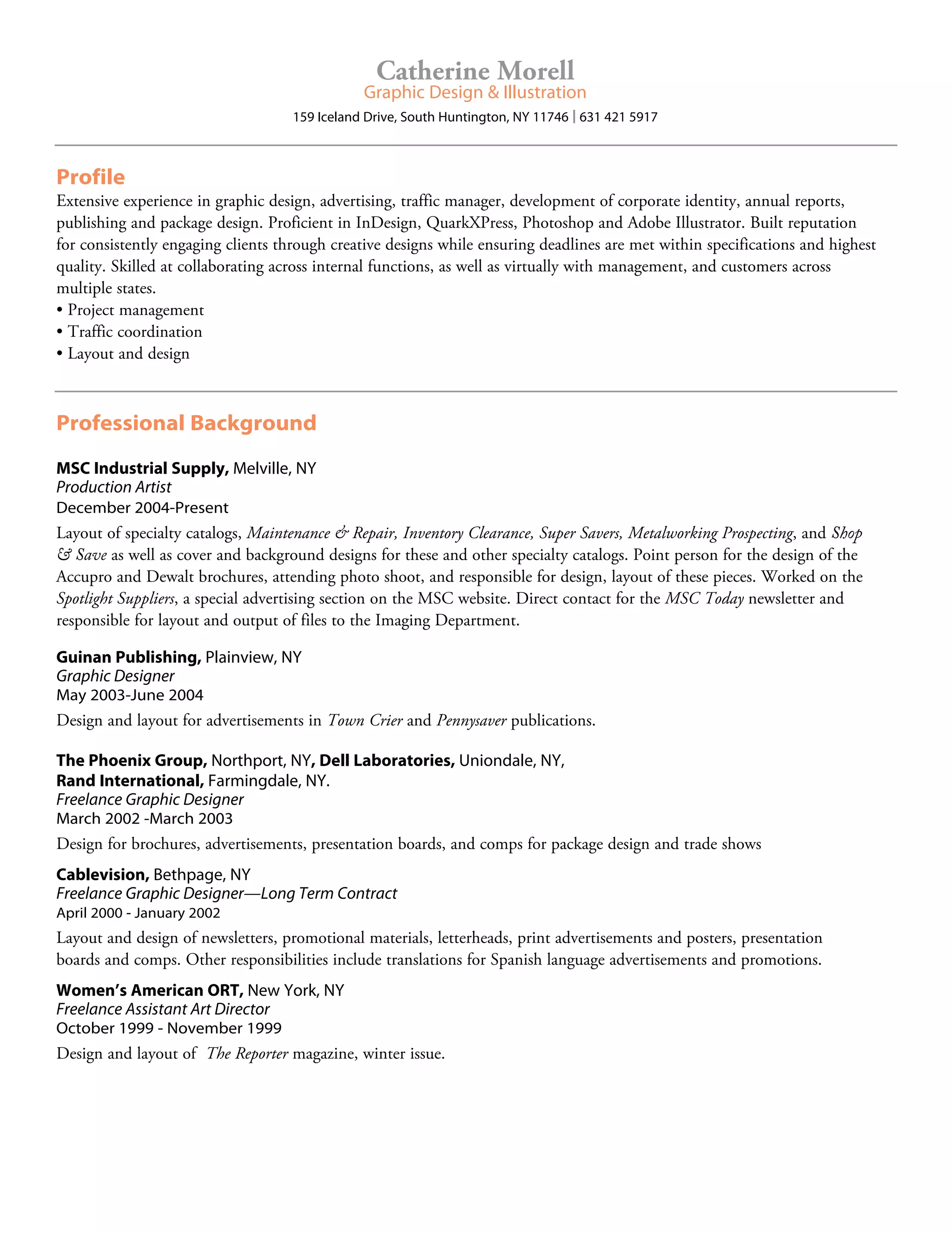 Cathy Morell resume | PDF