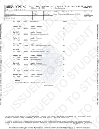 GradTranscript_VBattista_Apr2014 | PDF