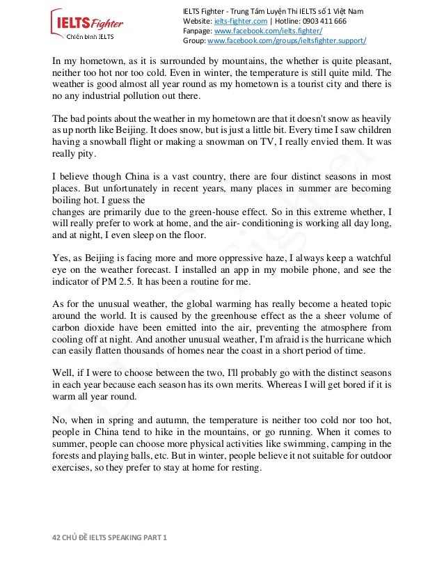 42 chủ đề trong Speaking part 1- IELTS Fighter Chuẩn.pdf