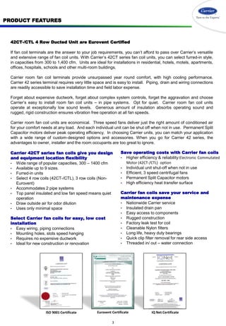 42CT Ducted Chilled Water Fan Coil Unit for Standard Chiller and ...