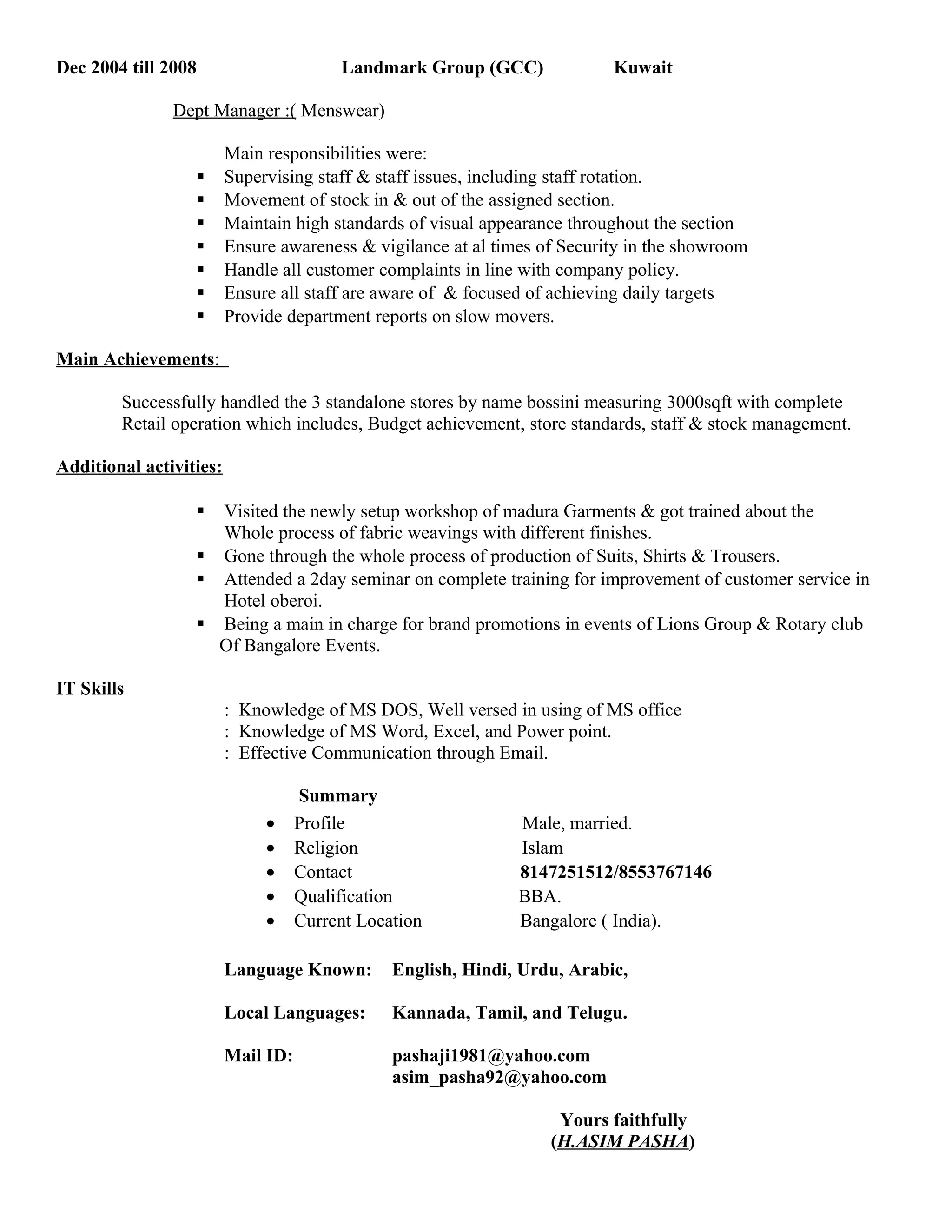 Asim resume | PDF