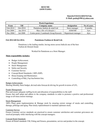 Asim resume | PDF