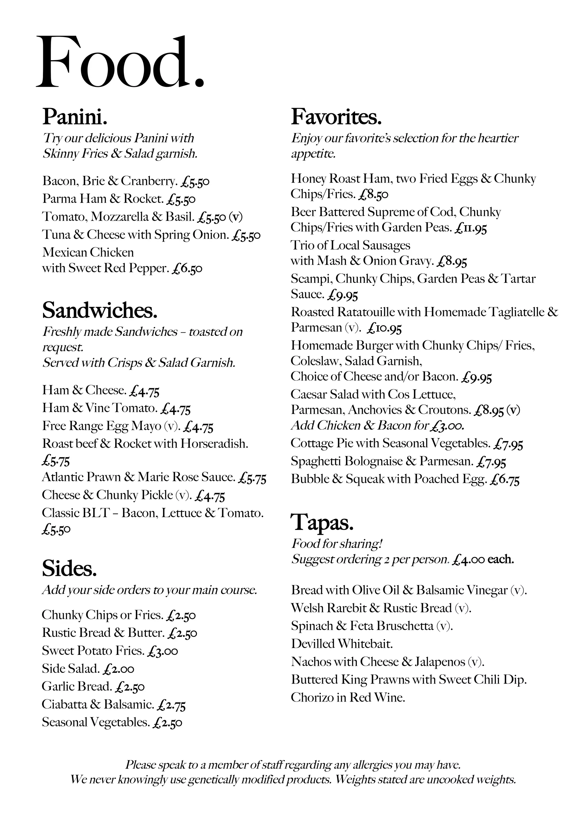 Red Lion Lunch Menu FINAL 2 | PDF