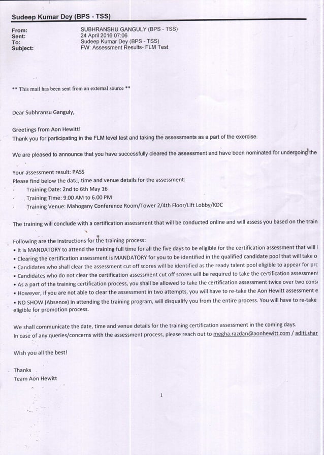 AON Hewitt certificate.2 | PDF