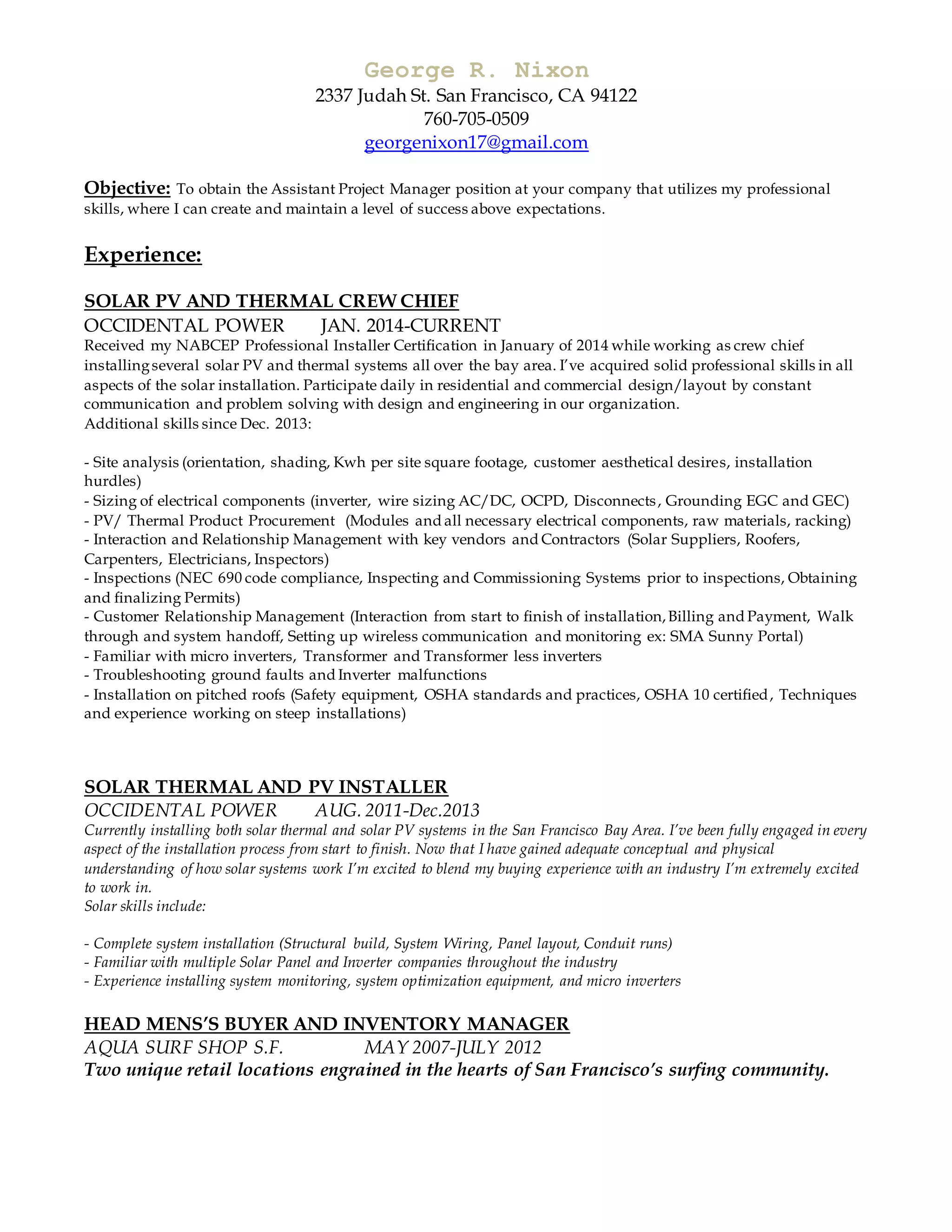 George N resume | PDF