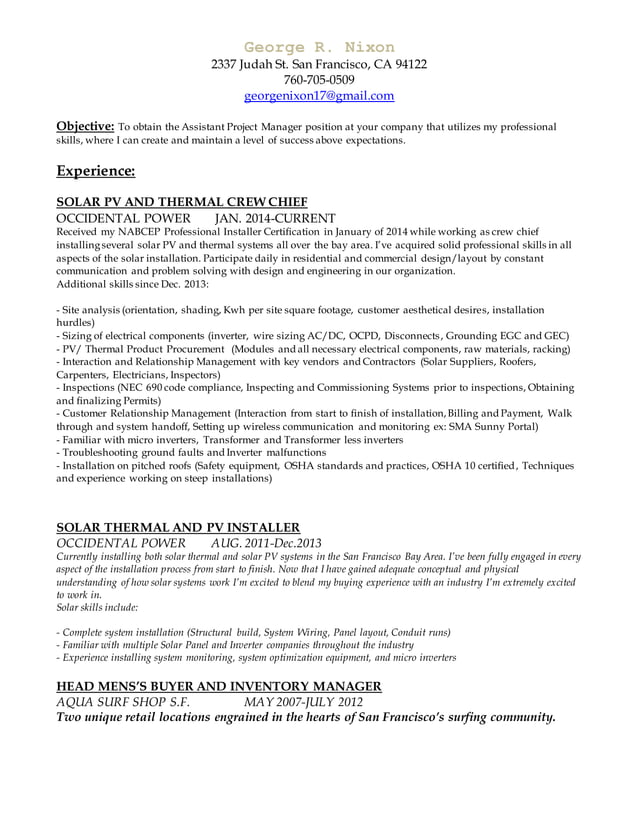 George N resume | PDF