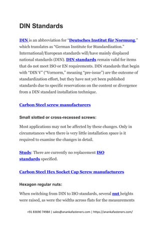 DIN Standards | PDF