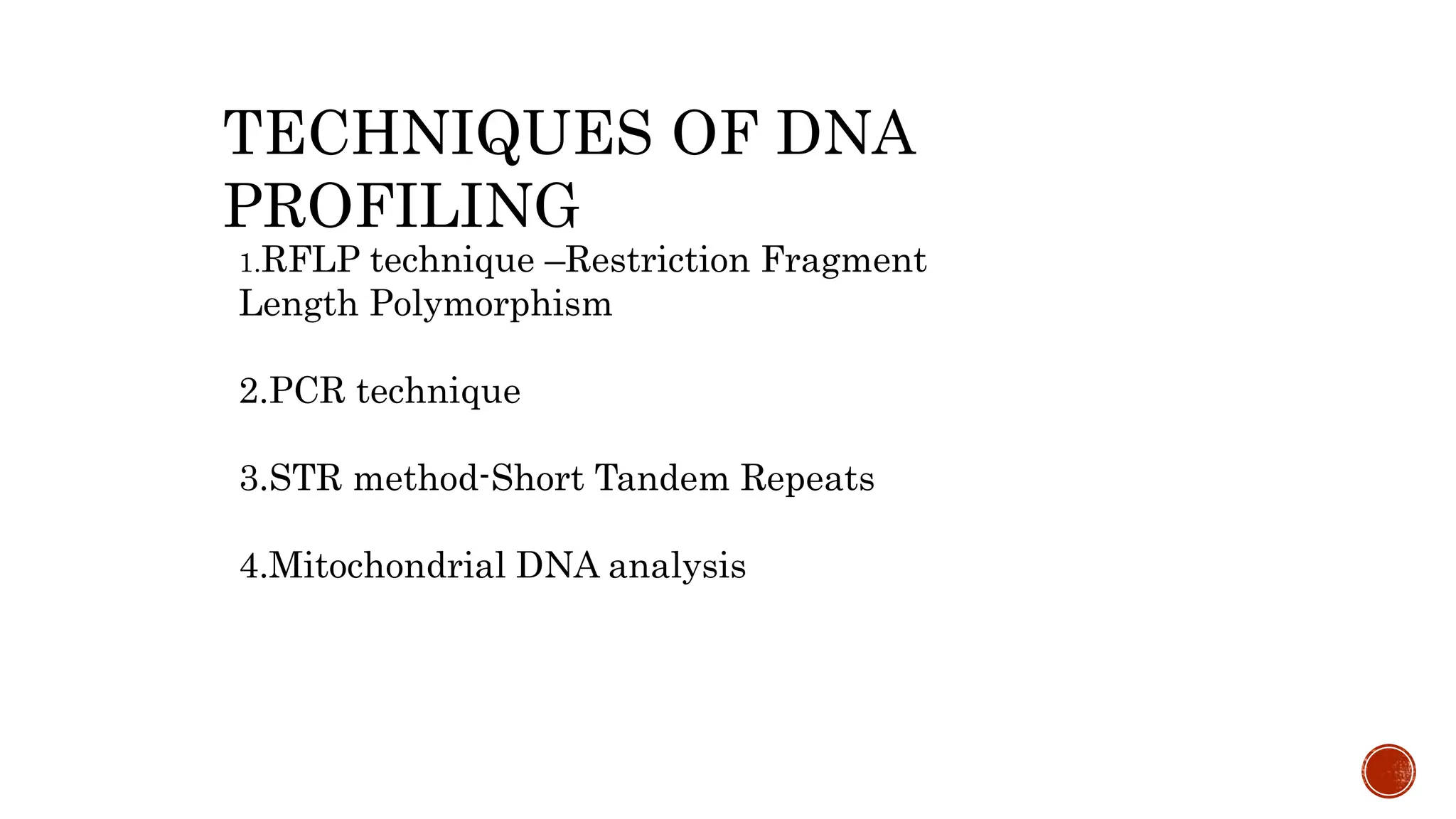 DNA PROFILING FORENSIC MEDICINE, MBBS 3RDYR | PPT