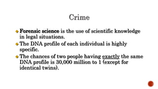 DNA PROFILING FORENSIC MEDICINE, MBBS 3RDYR | PPT