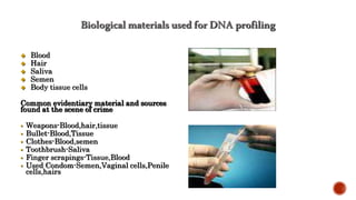 DNA PROFILING FORENSIC MEDICINE, MBBS 3RDYR | PPT
