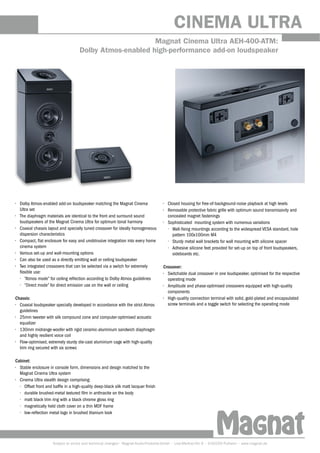 Magnat CInema Ultra with THX Ultra 2 Certification | PDF