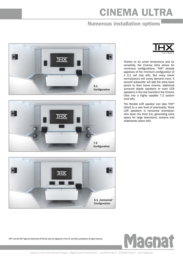 Magnat CInema Ultra with THX Ultra 2 Certification | PDF
