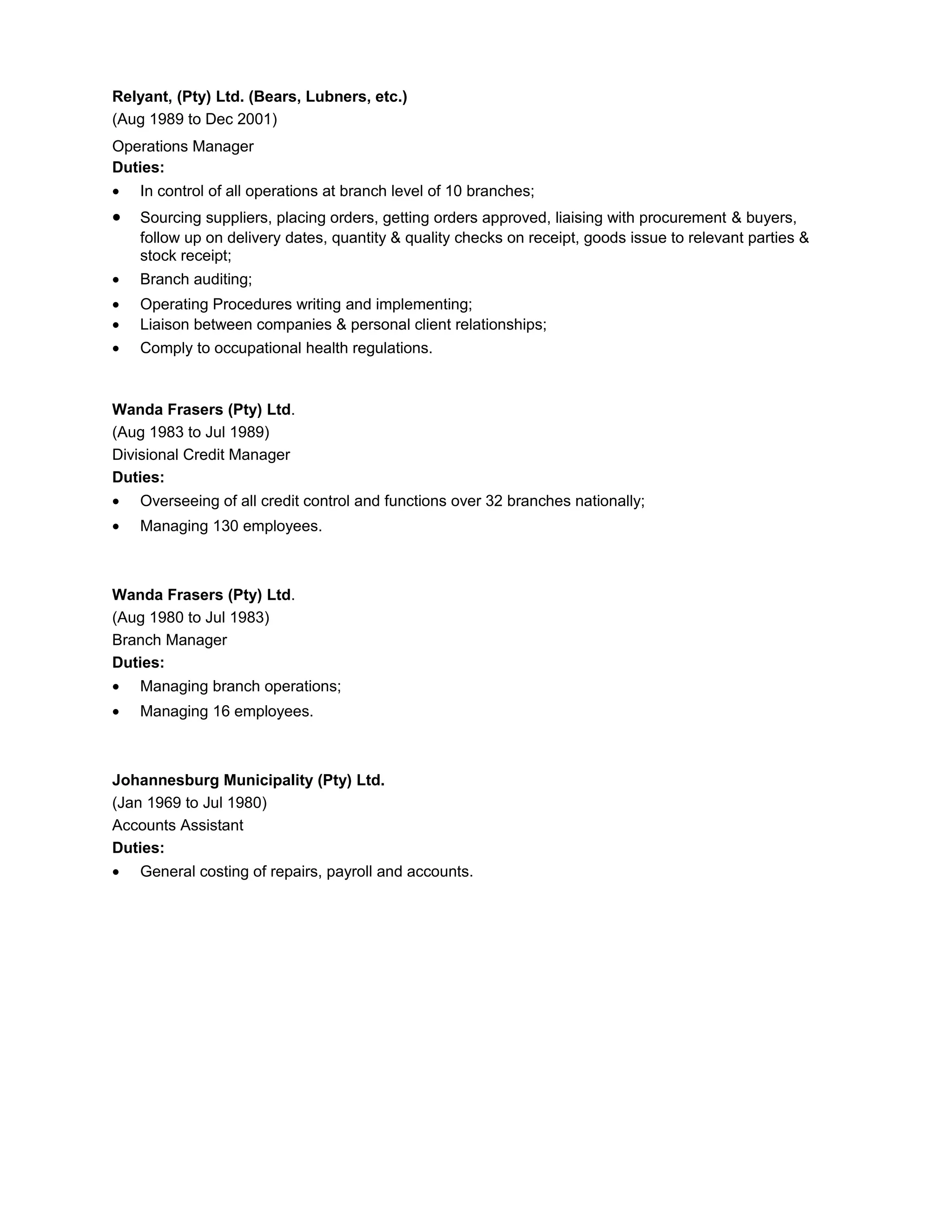 CV - Kobus Britz | DOC