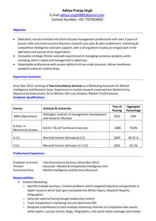 Aditya Pratap Singh_CV | DOC