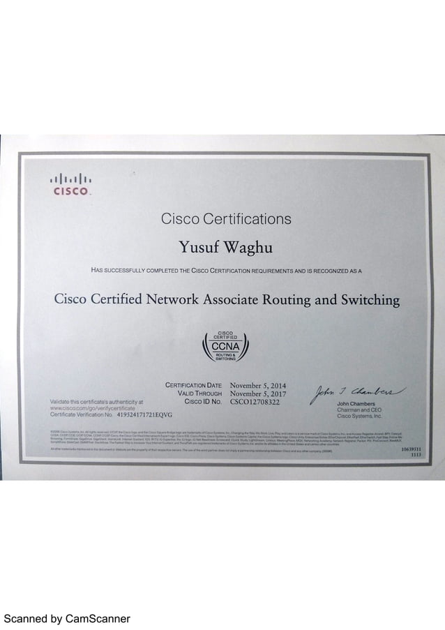 CISCO CERTIFICATE | PDF | Free Download