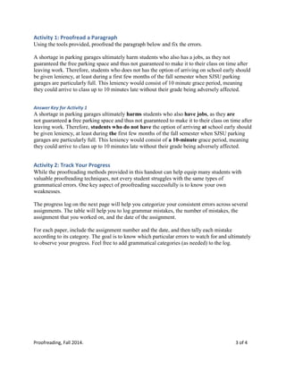 Proofreading Handout | PDF