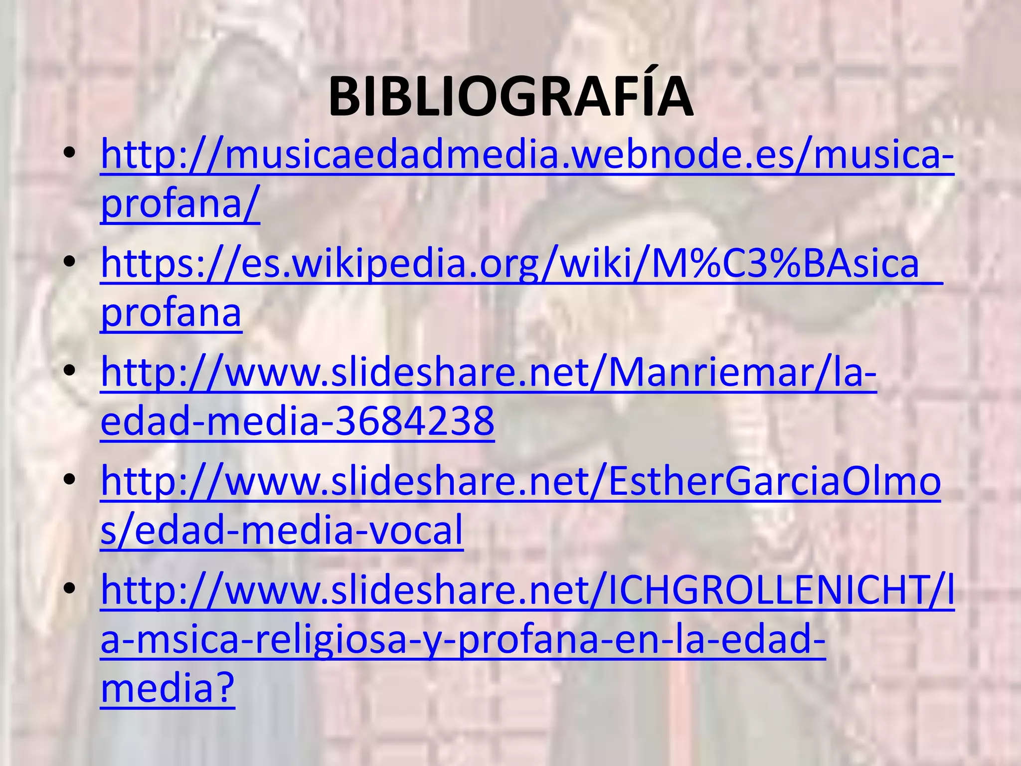 La música profana en la Edad Media | PPTX
