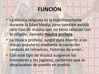 La música profana en la Edad Media | PPTX