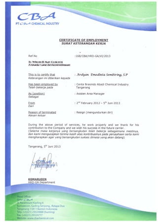 SKK CBA Chemical | PDF