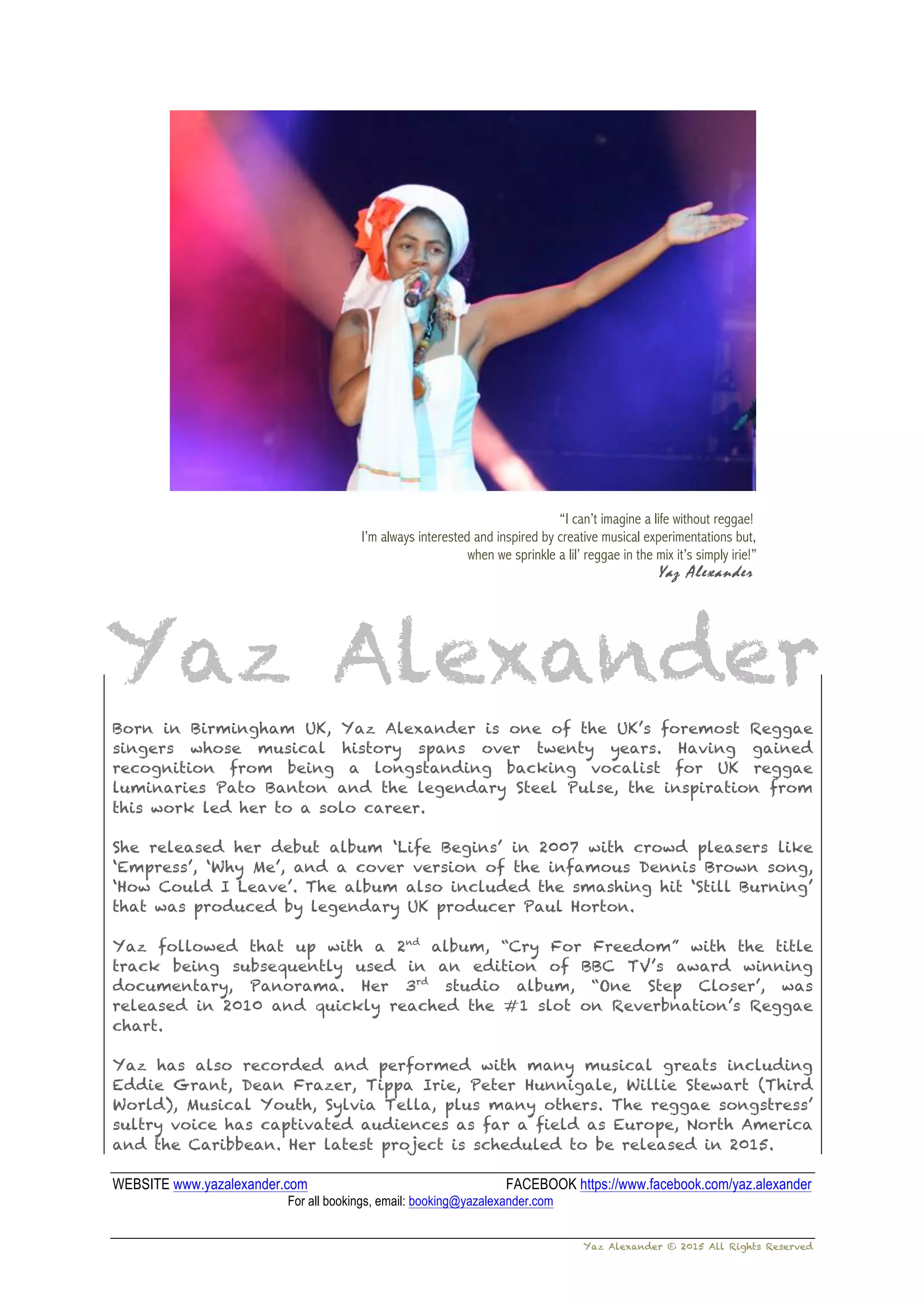 Yaz-Alexander-Biography | PDF