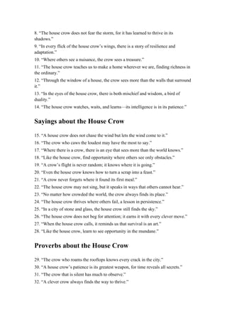 42 House Crow Quotes, Sayings, and Proverbs.docx
