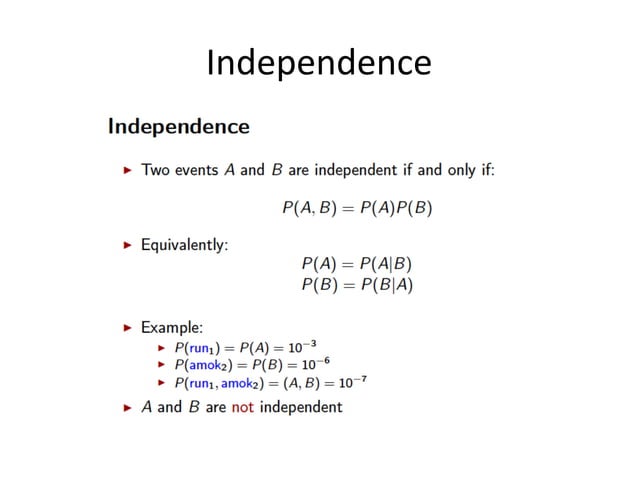 Lecture: Joint, Conditional and Marginal Probabilities | PDF