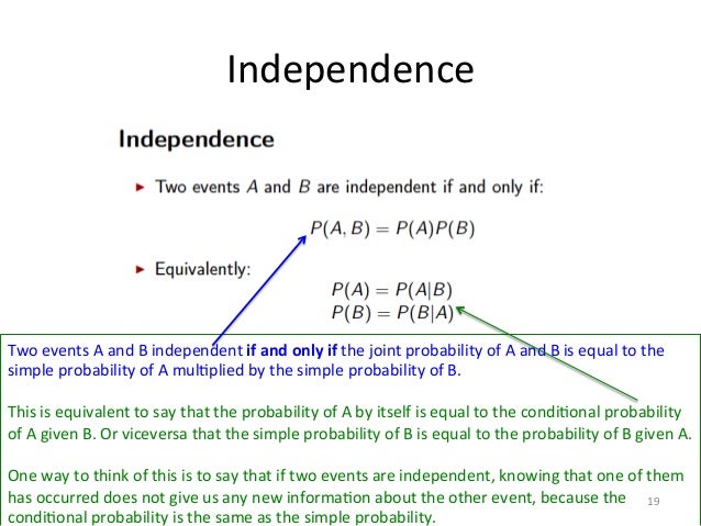 Lecture: Joint, Conditional and Marginal Probabilities