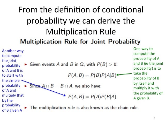 Lecture: Joint, Conditional and Marginal Probabilities