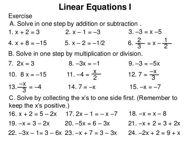 42 linear equations