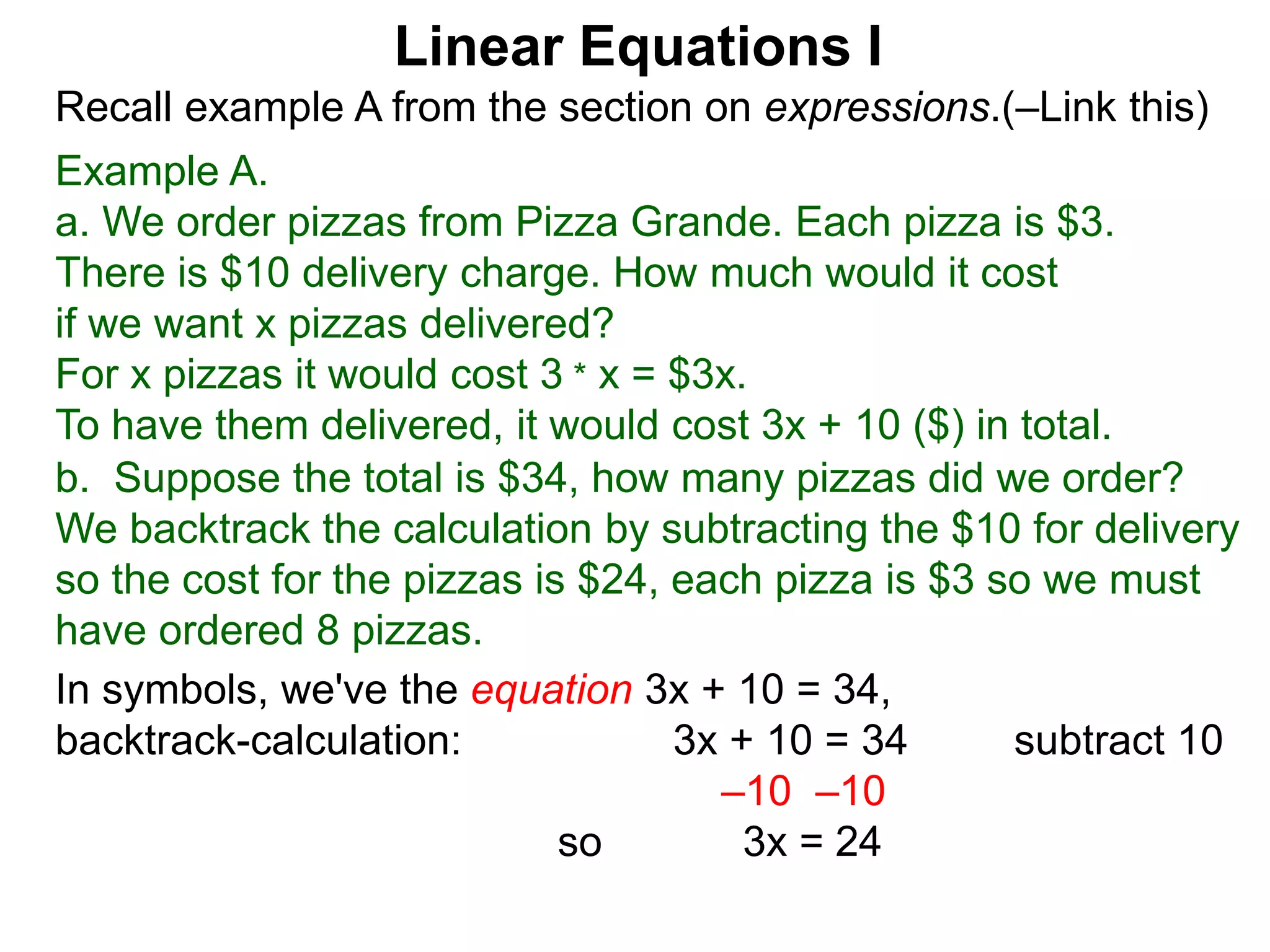 42 linear equations | PPT