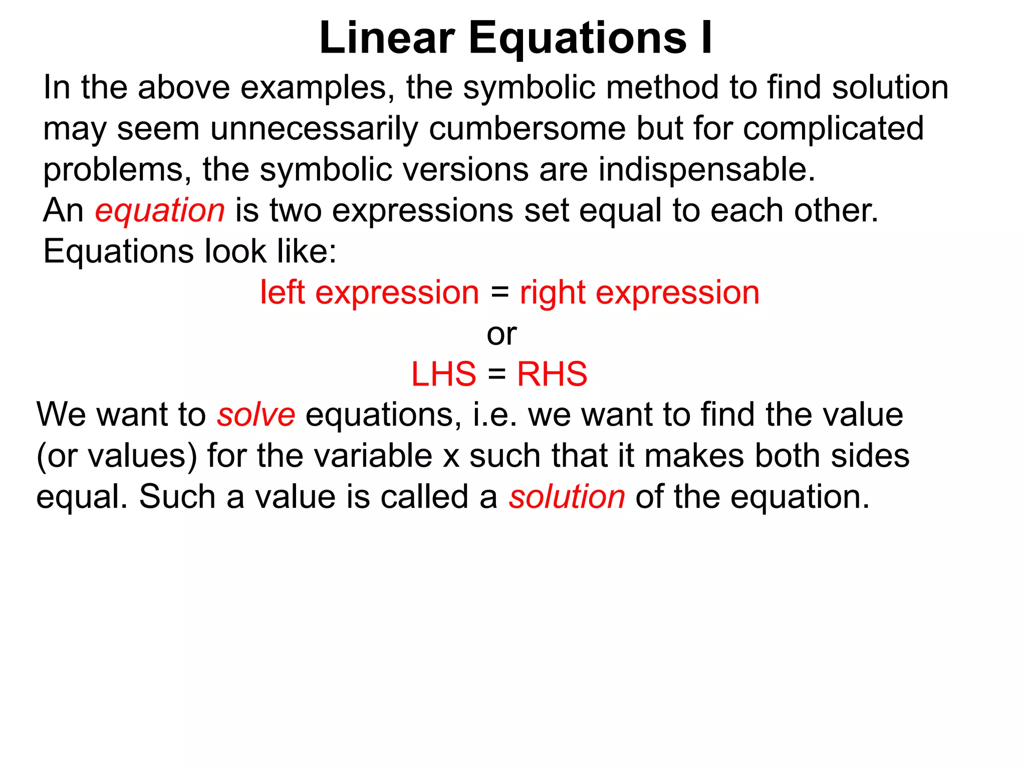 42 linear equations | PPTX