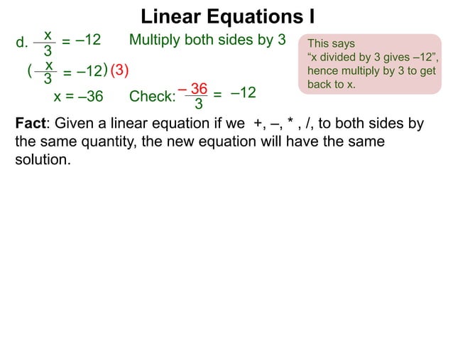 42 linear equations | PPT
