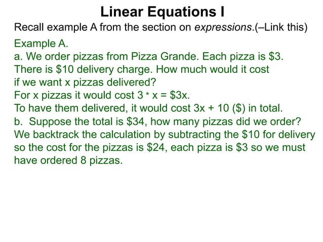 42 linear equations | PPT