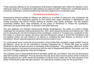 Factors leading to 42nd Constitution Amendment-Basic structure-legal ...