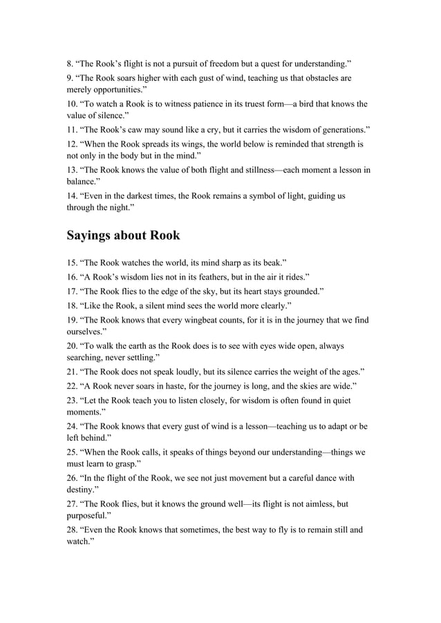 42 Rook Quotes, Sayings, and Proverbs.docx
