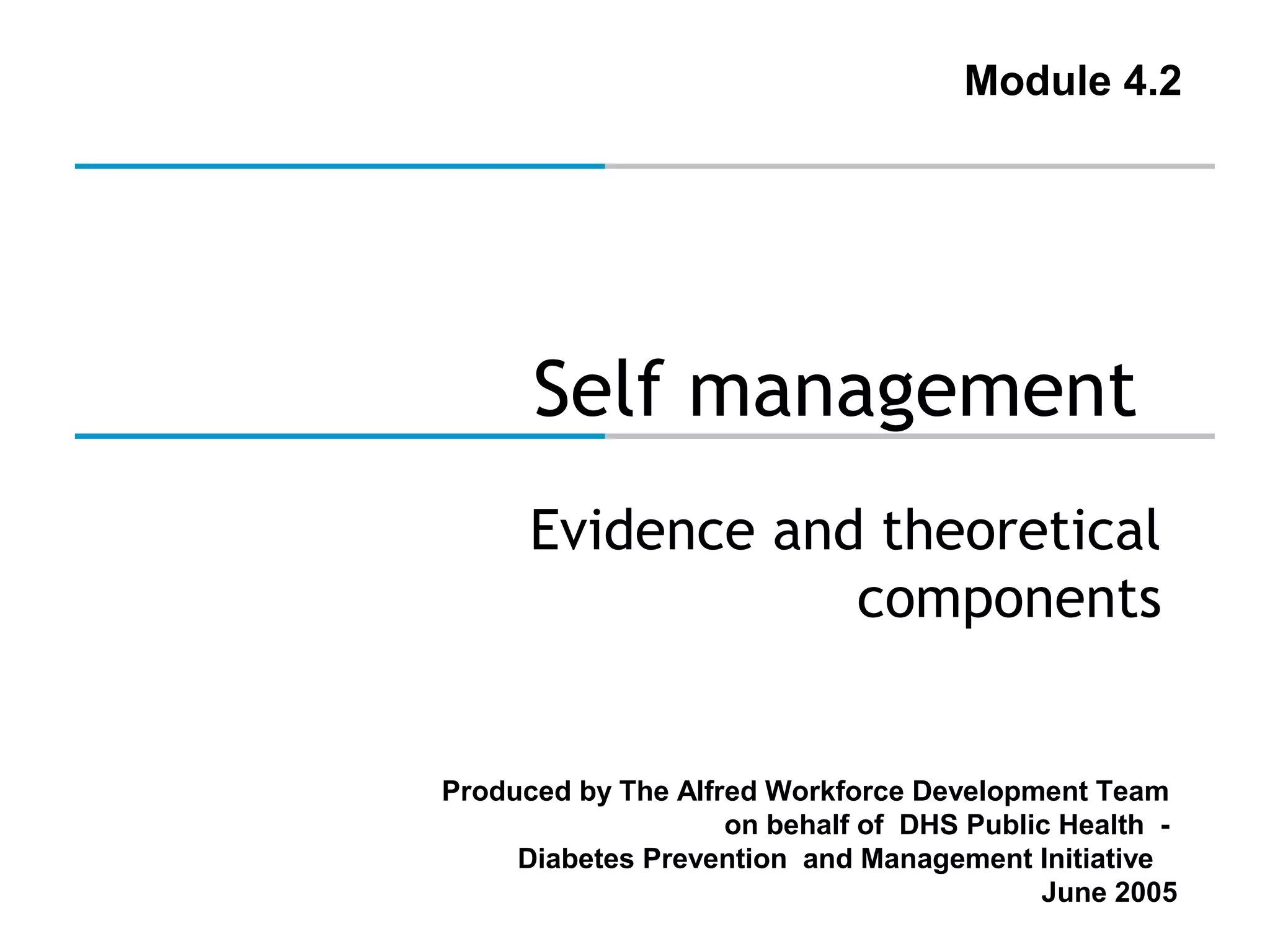 42self management | PPT