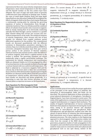 Study of Magnetohydrodynamic Fluid Flows and Their Applications | PDF | Physics | Science