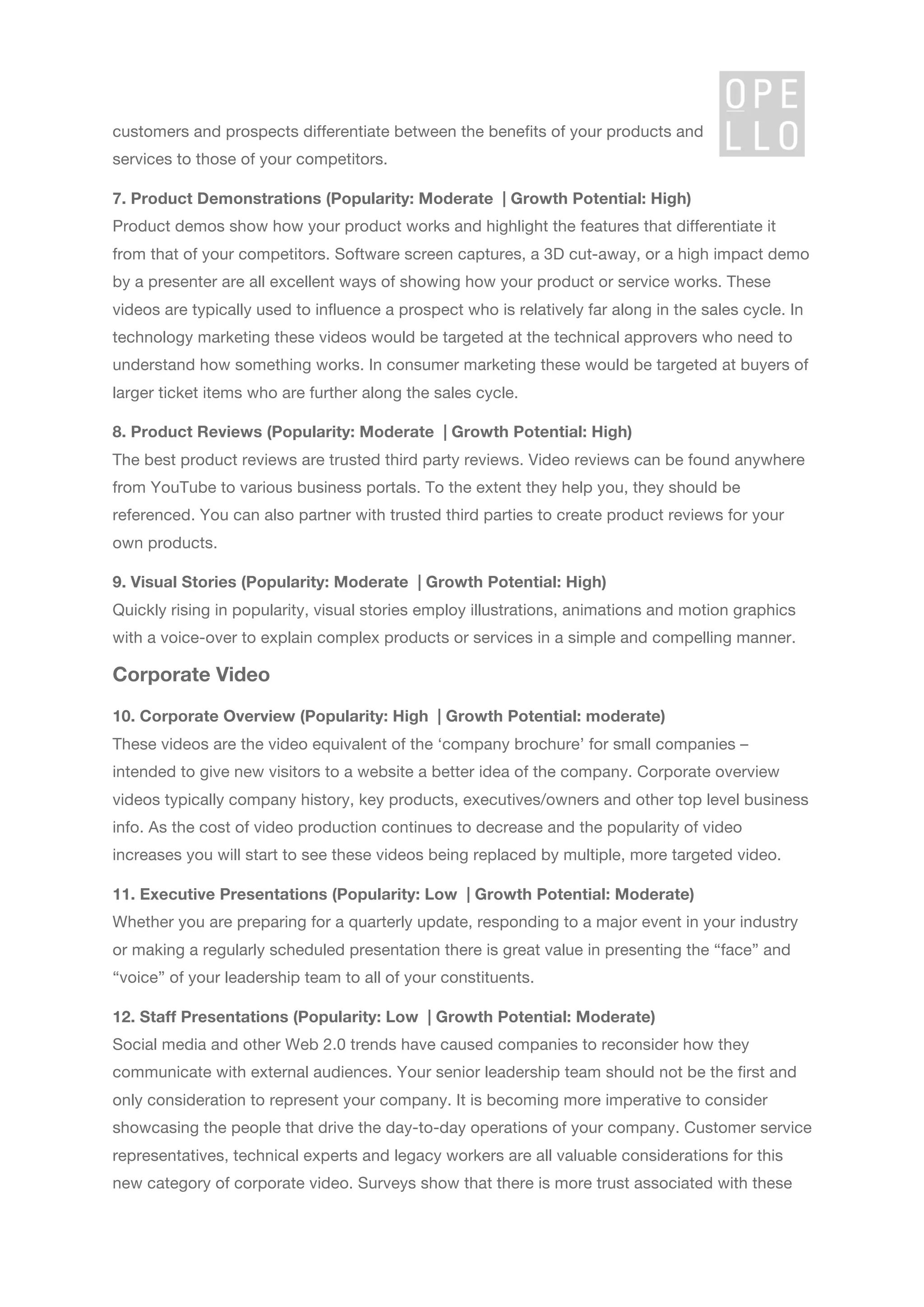 42 Types of Customer Reference Videos | PDF